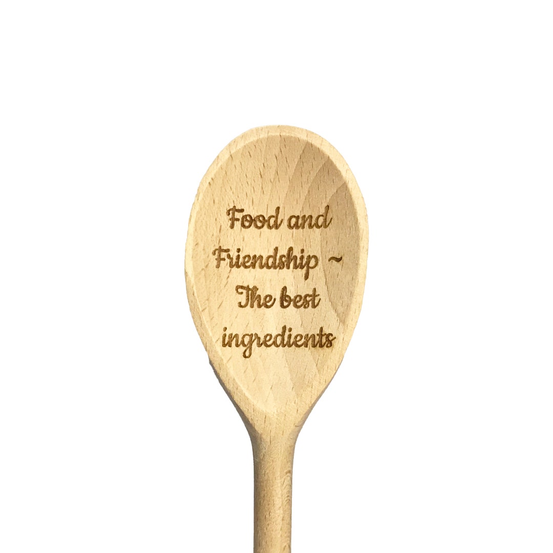 Food and Friendship Engraved Spoon - Etsy