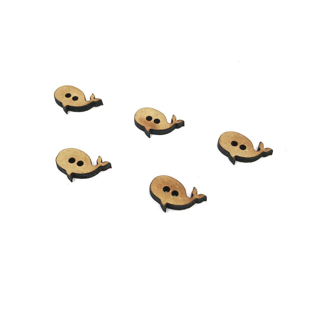 Wooden Whale Buttons X 10 - Etsy