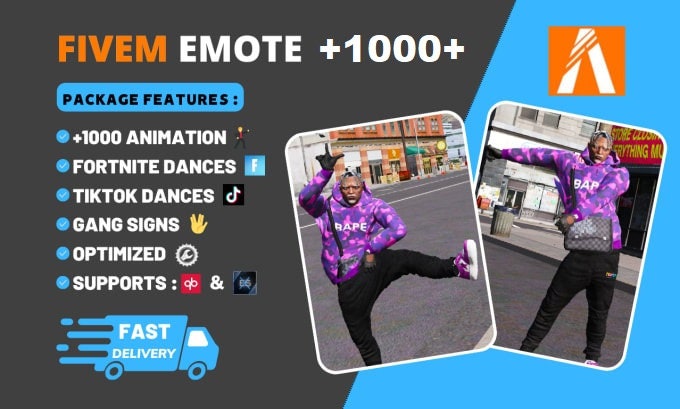 1000 Fivem Emote Pack / Fivem Ready / Latest High Quality Premium Pack ...