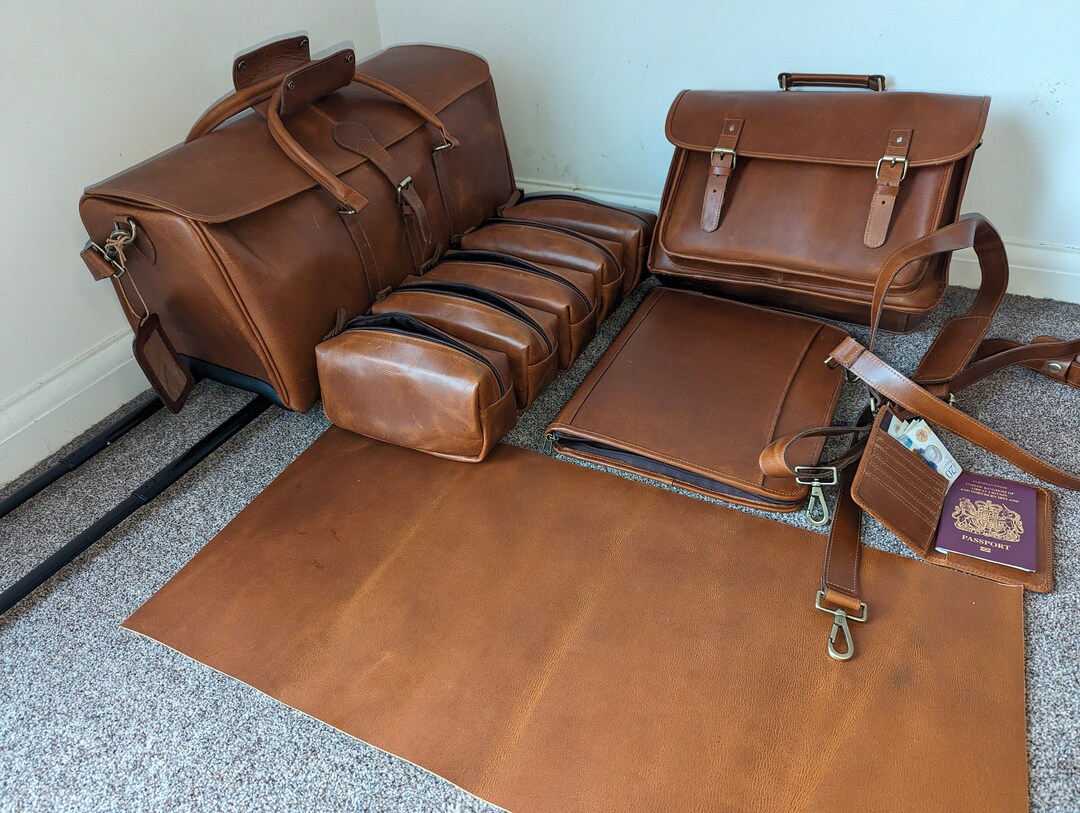 Gorgeous Distressed Leather Luggage Set the Ultimate Travel Solution ...