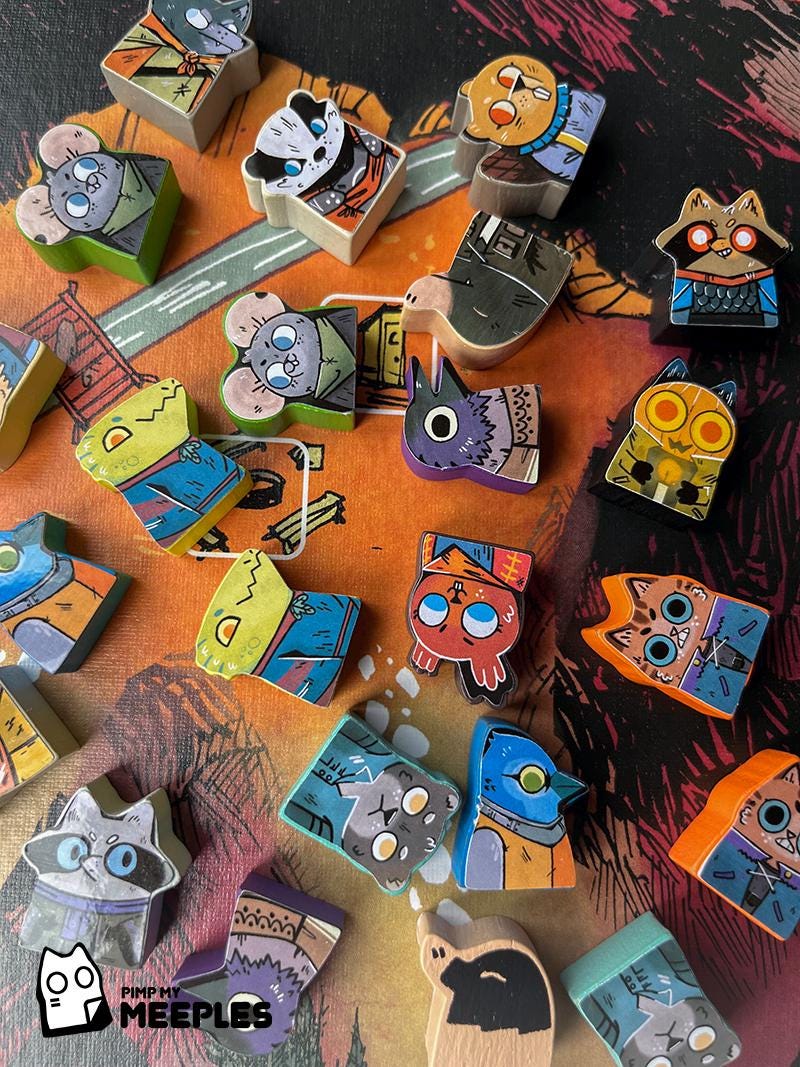 Root Riverfolk Meeple Stickers – 80 Laminated Labels Riverfolk Game Fan ...