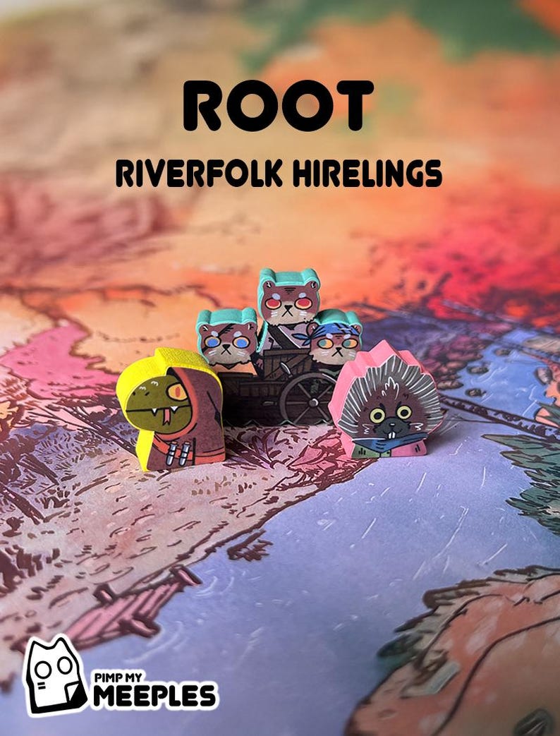 Root Hirelings Meeple Stickers – Laminated Labels Root Hirelings Game ...