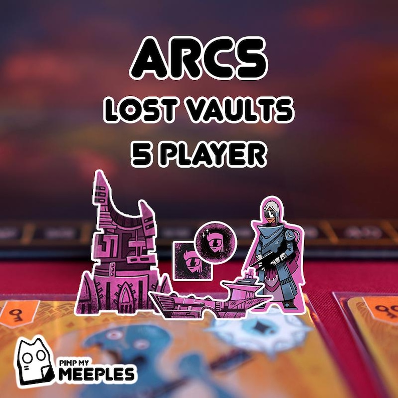 ARCS 5 Player, Lost Vaults Exp Meeple Stickers - Unofficial Upgrade ...