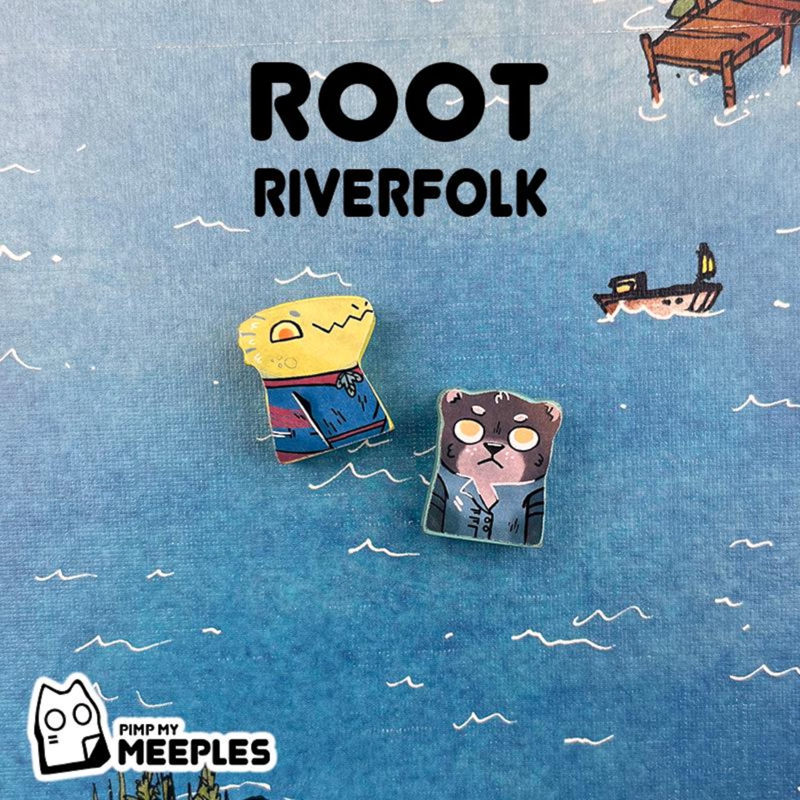 Root Riverfolk Meeple Stickers – 80 Laminated Labels Riverfolk Game Fan ...
