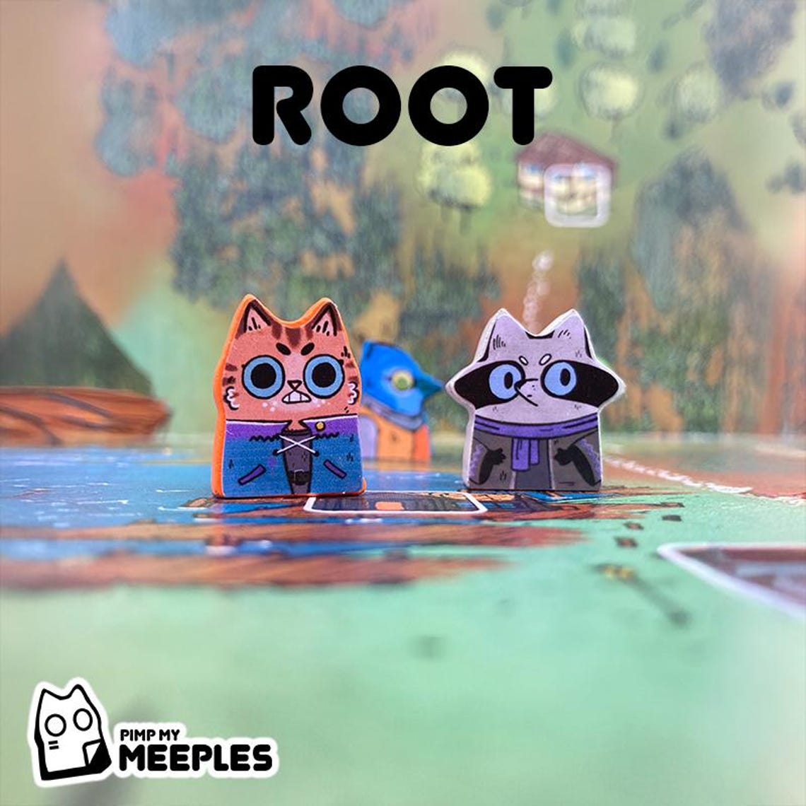Root Base Meeple Stickers – 112 Laminated Labels Fan-made Upgrade Hand ...