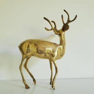 Majestic Vintage Brass Stag Figurine - Etsy