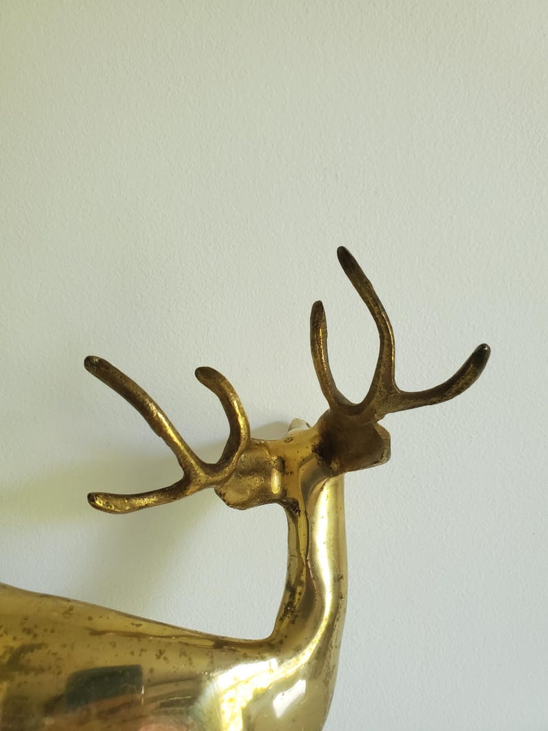 Majestic Vintage Brass Stag Figurine - Etsy