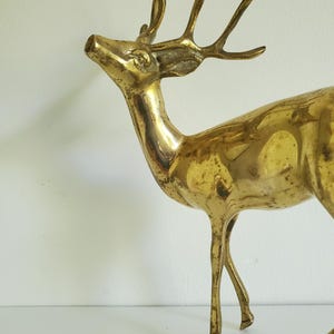 Majestic Vintage Brass Stag Figurine - Etsy