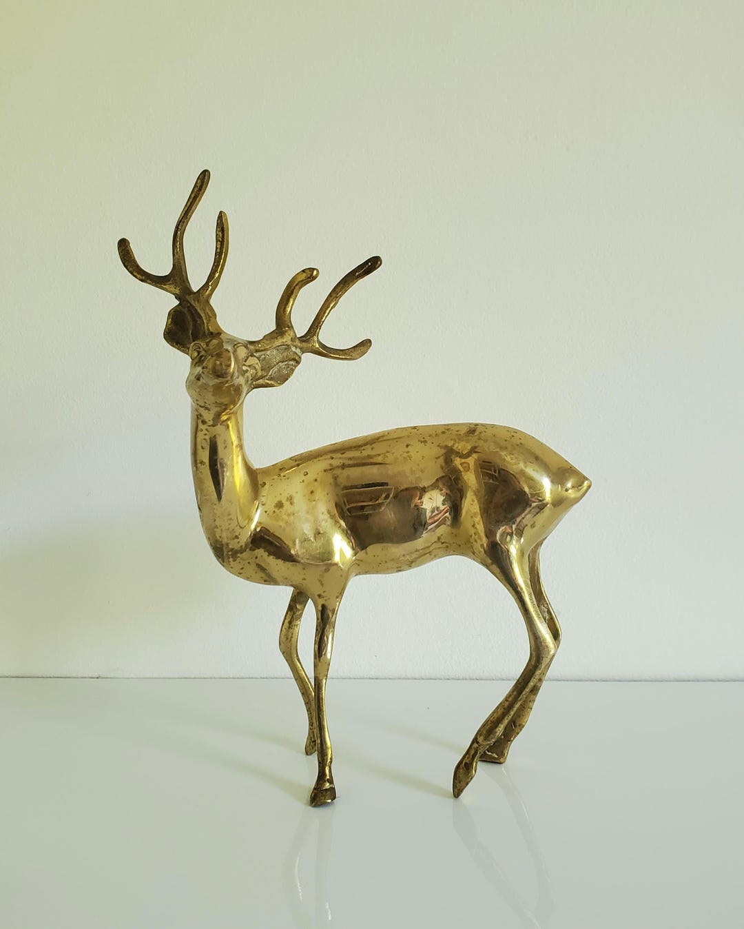 Majestic Vintage Brass Stag Figurine - Etsy