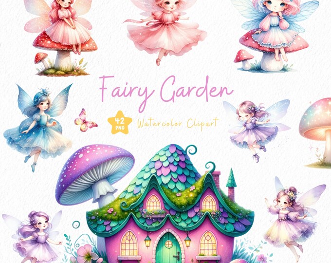 Watercolor Spring Fairy Clipart Magical Fairy Designs Clipart Nursery ...