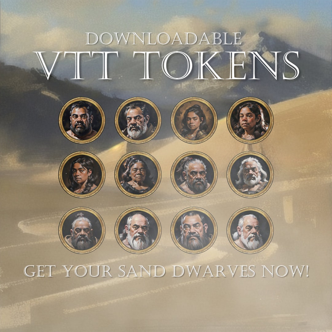 Dwarf Bundle 5 - Digital Tokens - Desert Miners | VTT | Pnp | Roll20 ...