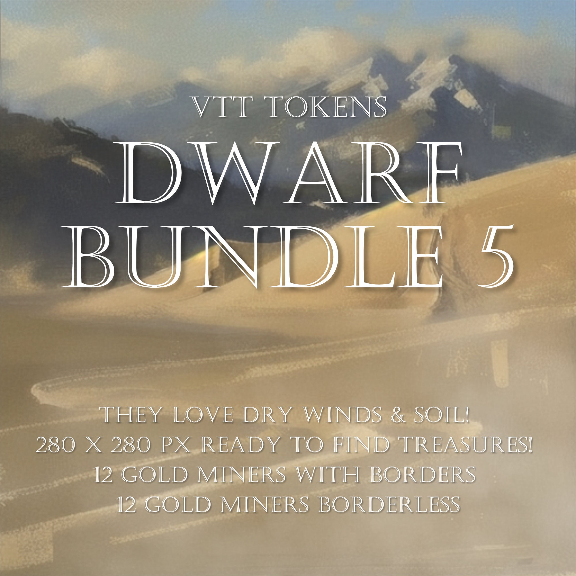 Dwarf Bundle 5 - Digital Tokens - Desert Miners | VTT | Pnp | Roll20 ...