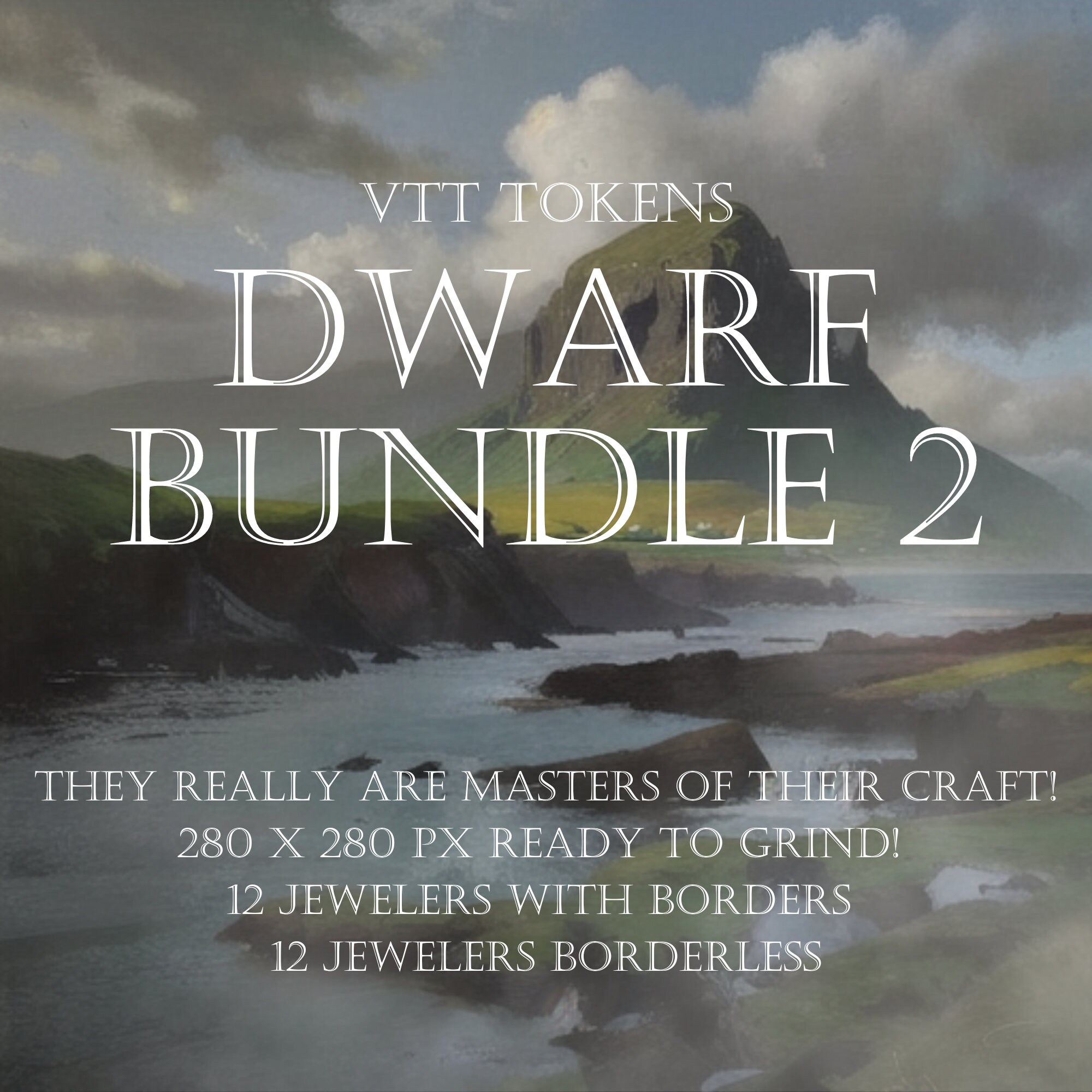 Dwarf Bundle 2 Digital Tokens Emerald Jewelers VTT Pnp Roll20 Dnd ...