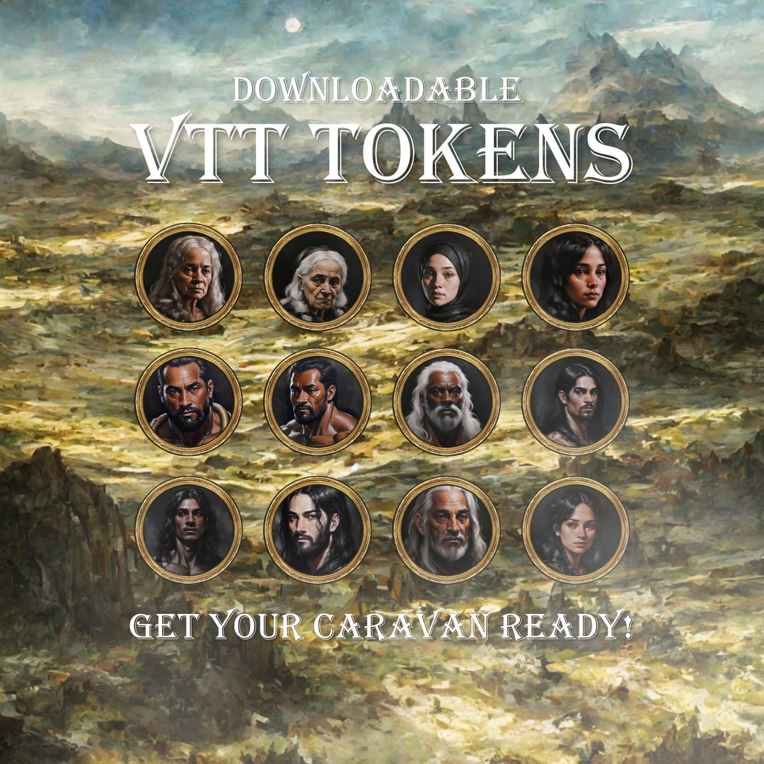 Human Bundle 4 Digital Tokens Desert Strikers VTT Pnp Roll20 Owlbear ...