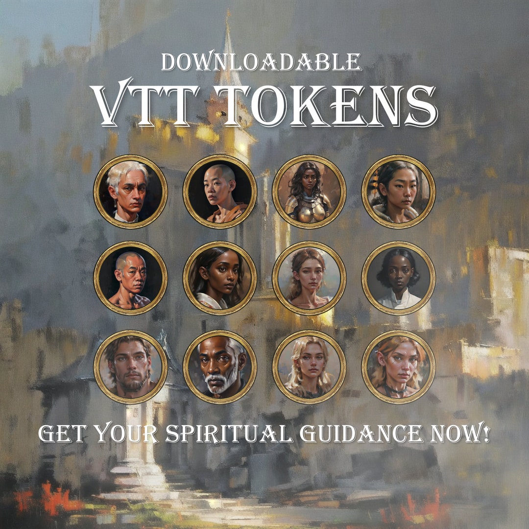 Human Bundle 9 Digital Tokens Spiritual Guidance VTT Pnp Roll20 Dnd ...
