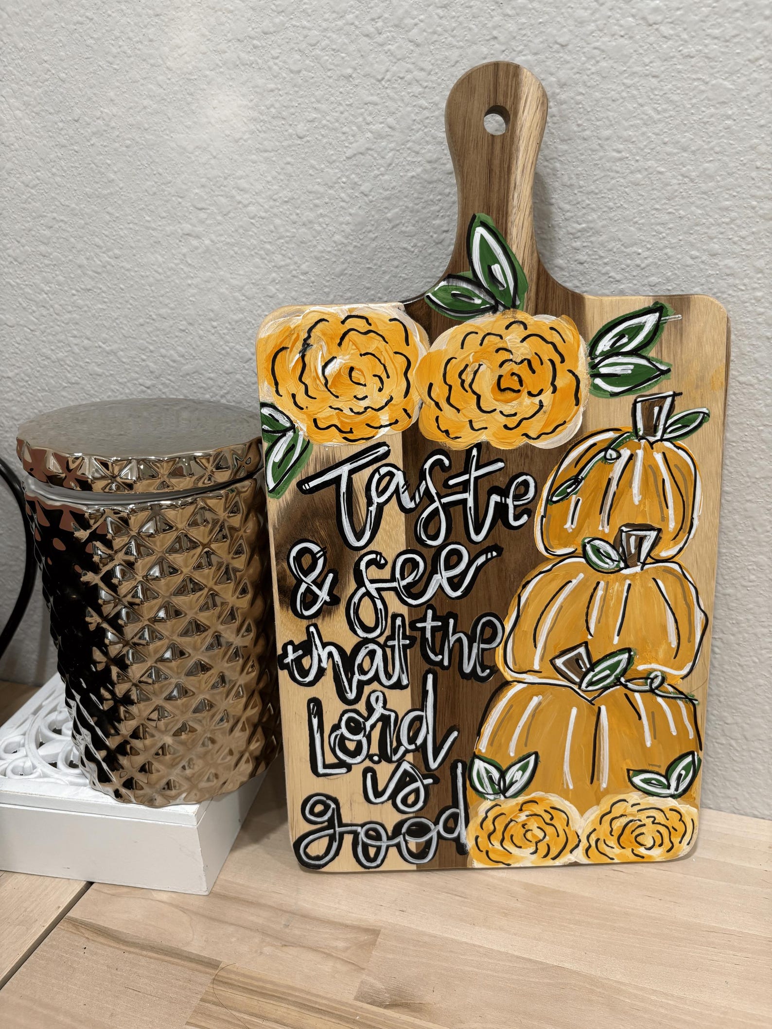 Custom Hand-painted Wood Cutting Board | Personalized Kitchen Decor ...