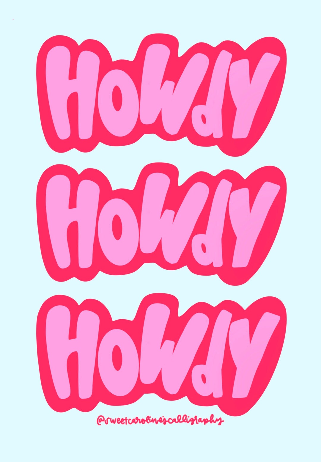Howdy Howdy Howdy Print - Etsy