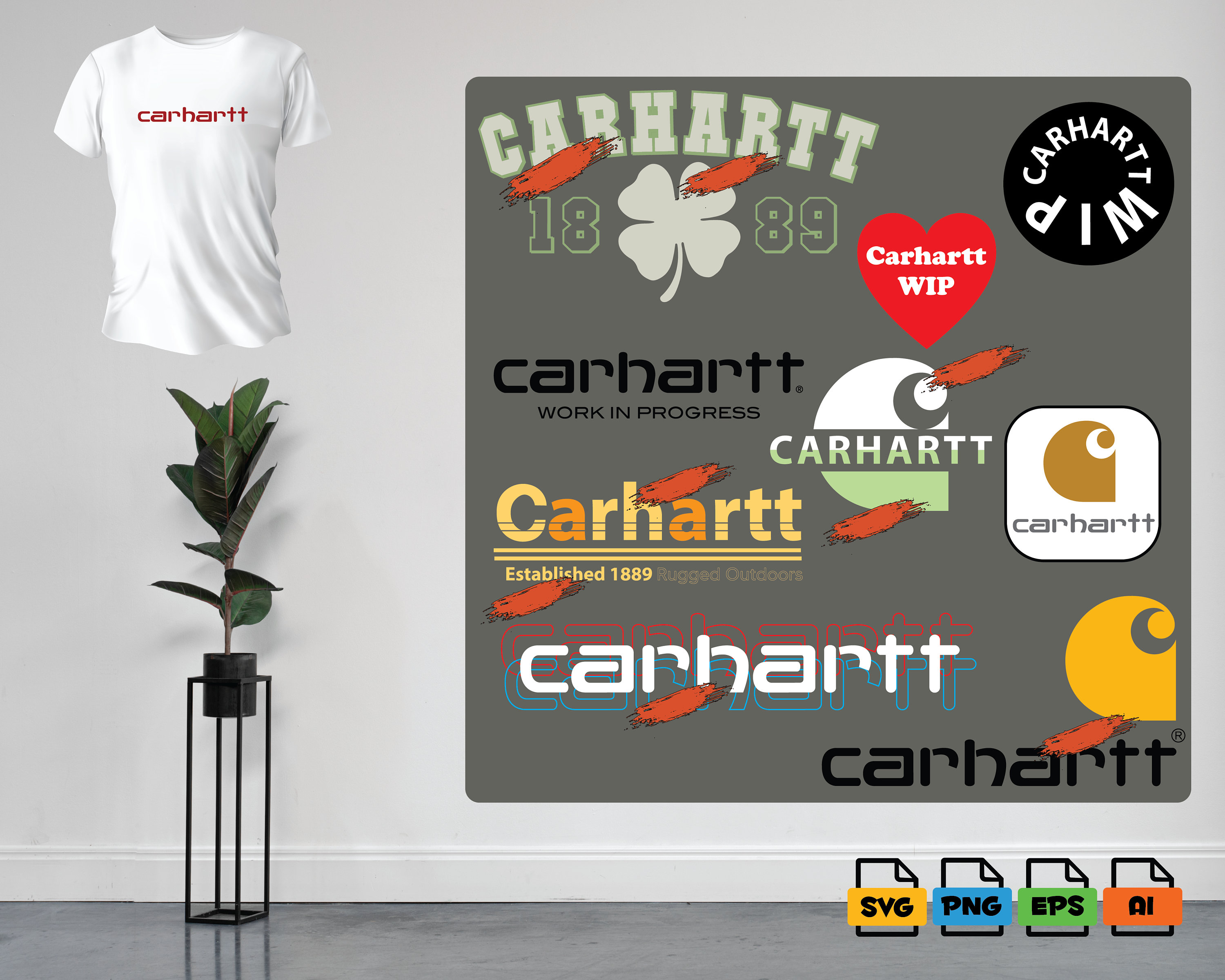 Carhartt SVG and PNG Formats Ready to Use for Cricut and Canva High ...