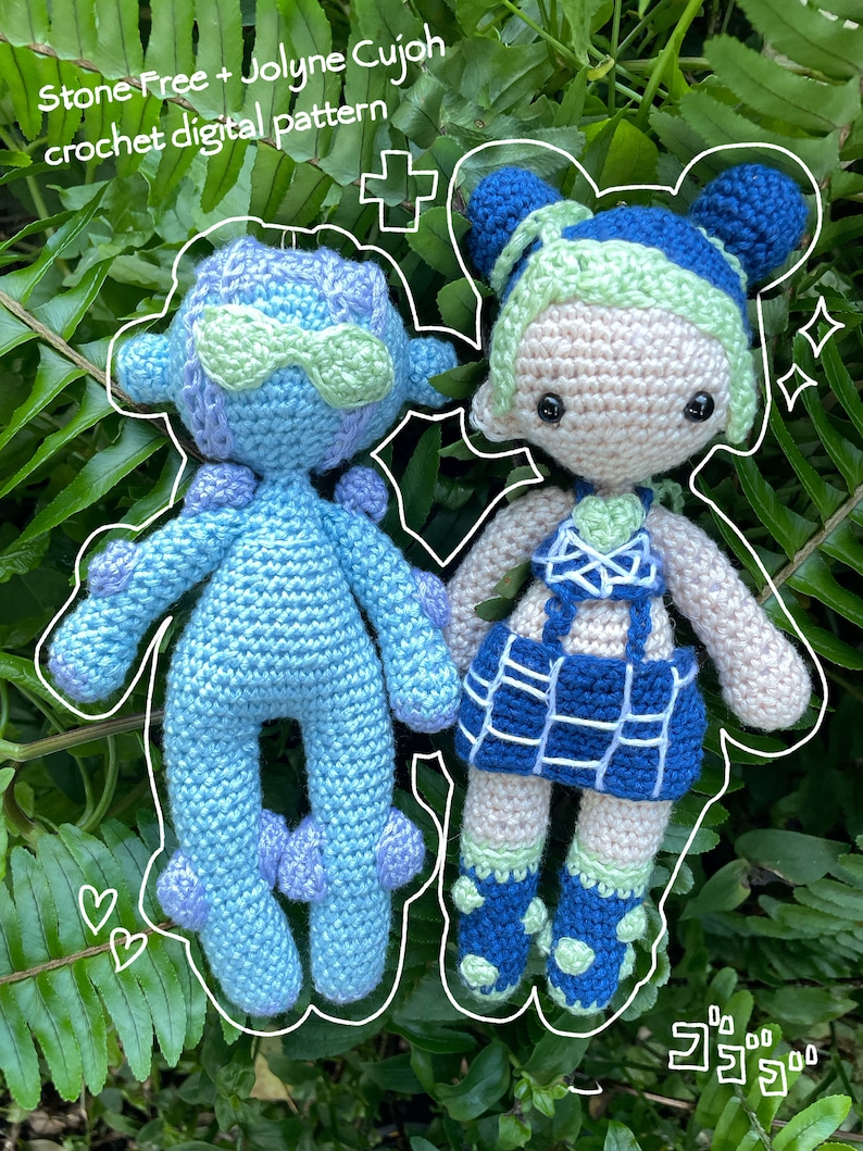 Jojo's Bizarre Adventure Jolyne Kujo and Stone Free Crochet Pattern (2 ...