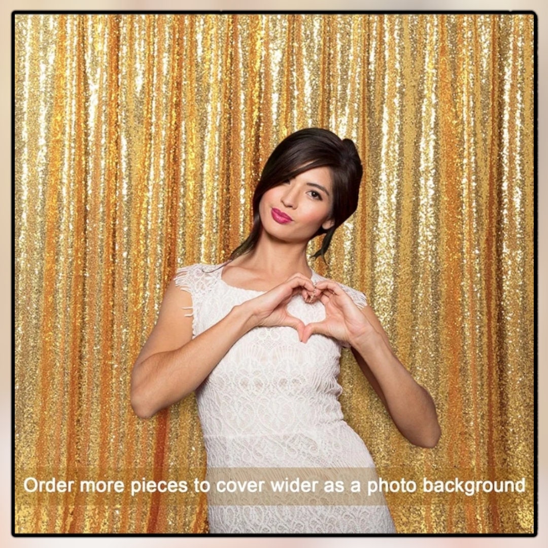 Sparkling Gold Sequin Backdrop Panels Set of 2 2ftx8ft for Elegant Event Decor - Etsy