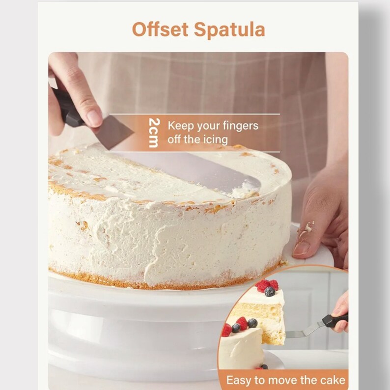 Complete Cake Decorating Kit: Turntable, Spatulas, Scrapers Baking ...