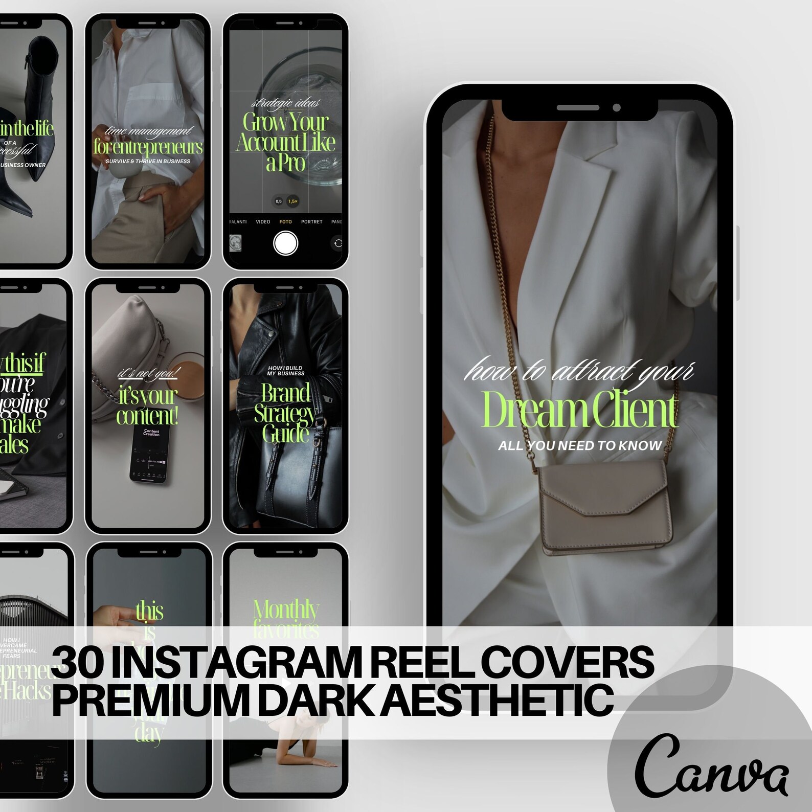 Luxury Instagram Reel Covers for Faceless Marketing and IG Business ...