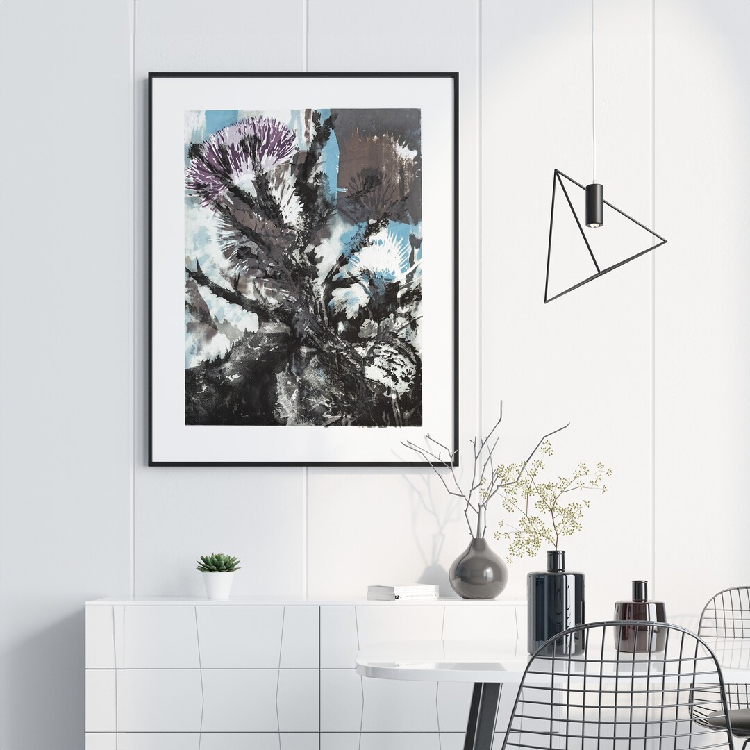 Thistle Original Illustration, Poster Print - Etsy
