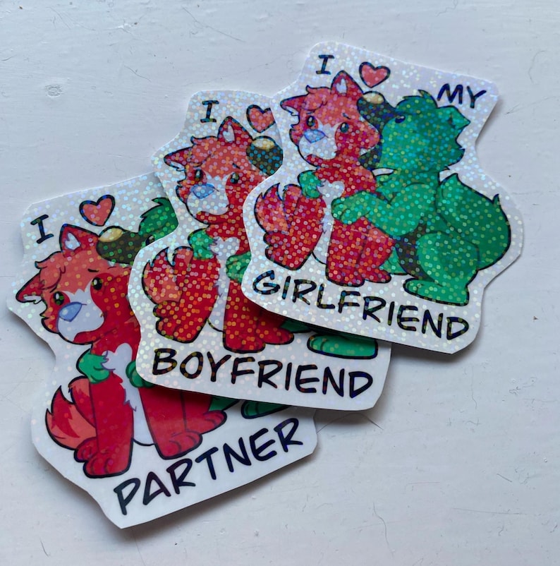 I Love My Partner, Boyfriend, Girlfriend Funny Bite Furry Glitter ...