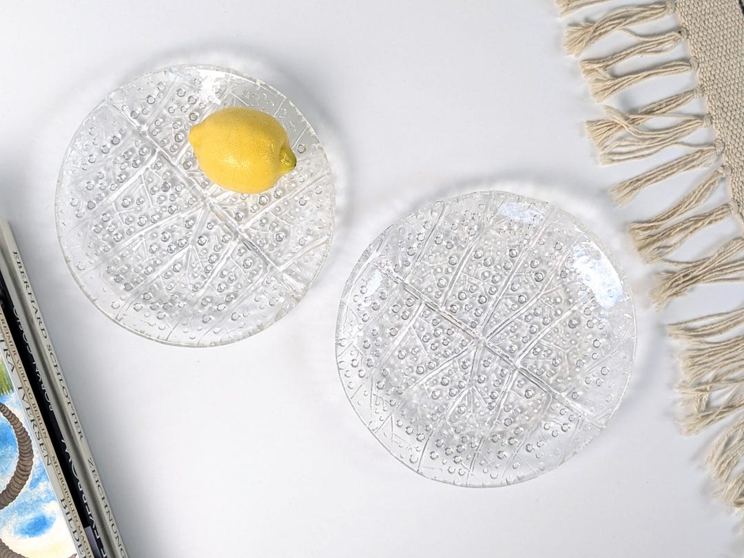 1970s Joska Glass Plates | Set of 2 - Etsy