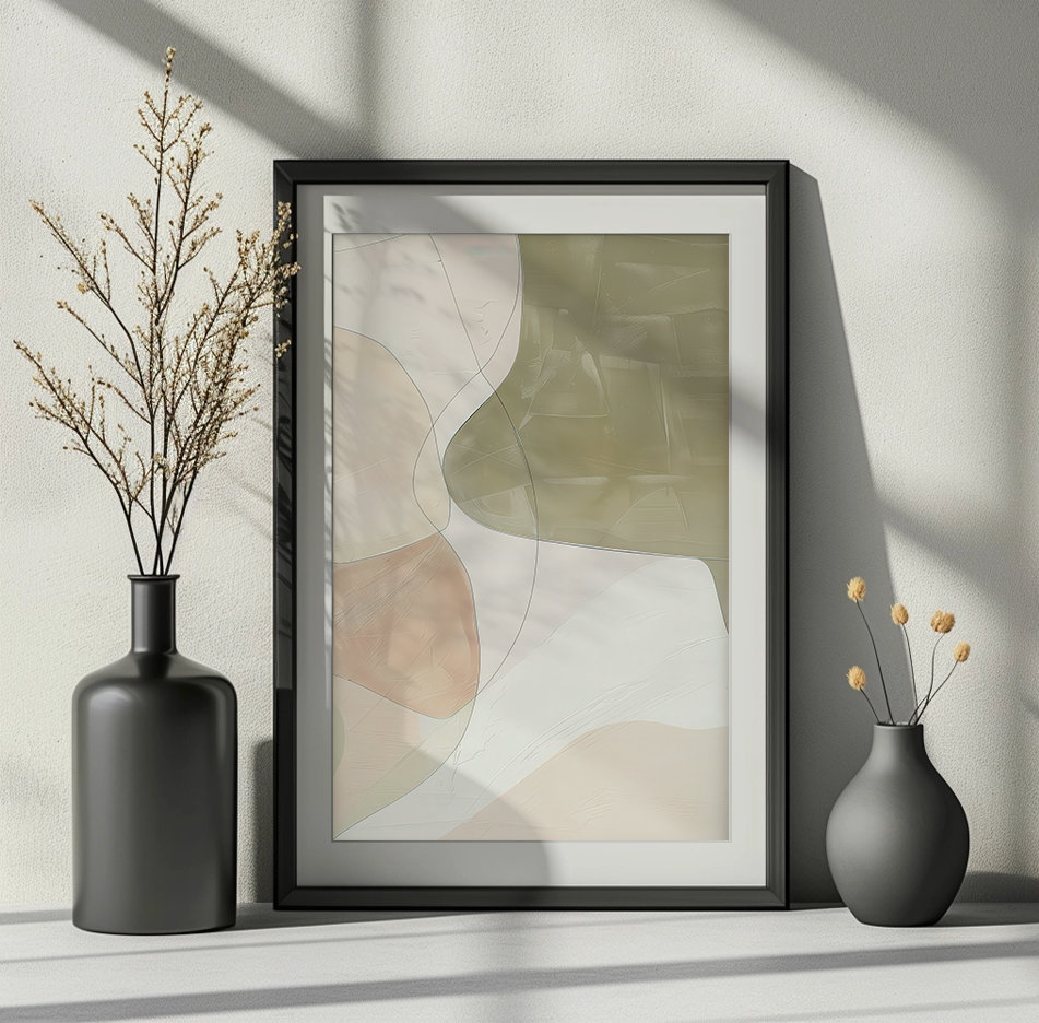 Modern Simple Neutral Gallery Wall Art Set of 3 Prints, Abstract Brush ...