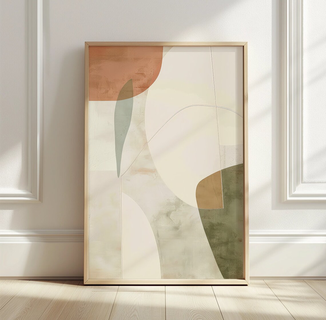 Modern Simple Neutral Gallery Wall Art Set of 3 Prints, Abstract Brush ...