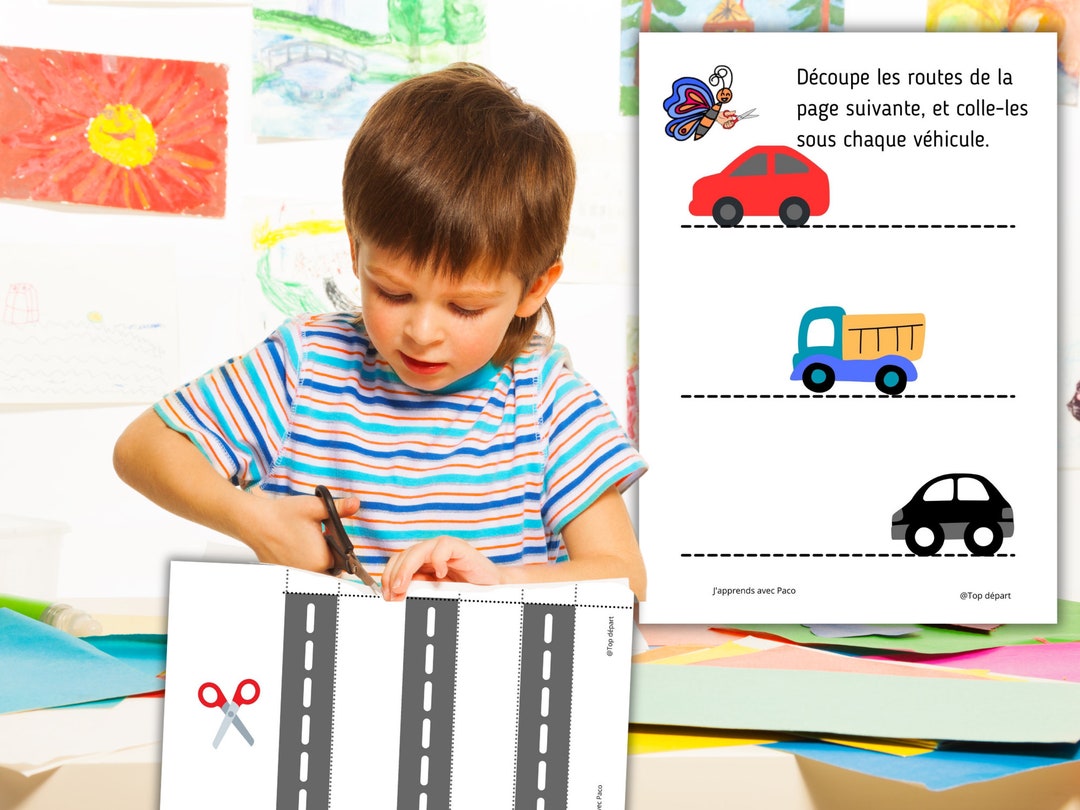 Montessori Fine Motor Skills Cutting and Pasting 55 Fun Activity Sheets ...