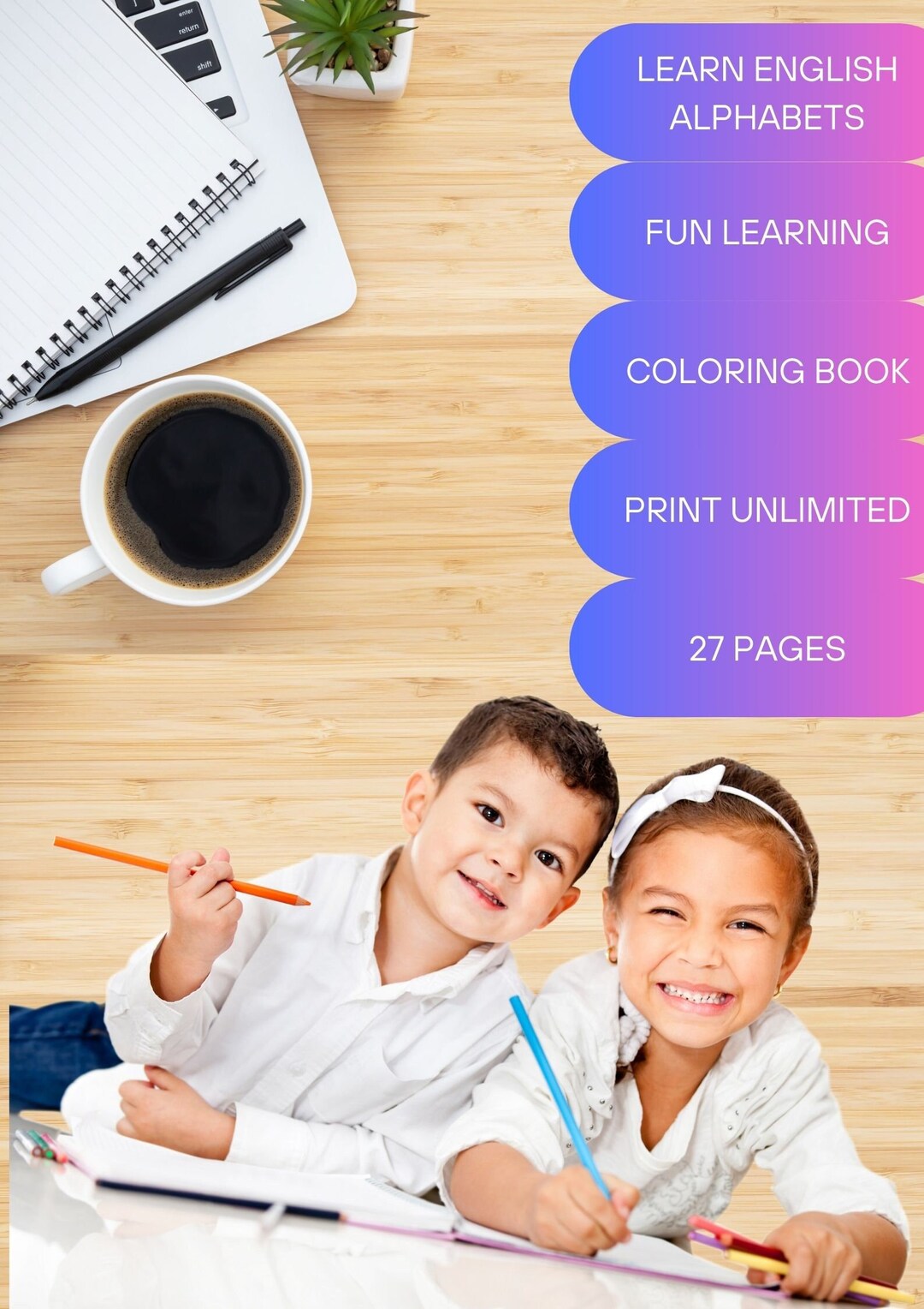 Coloring Book for Kids. English Alphabets. - Etsy