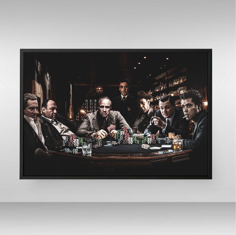Gangsters Poker Night Canvas, Poker Night Poster, Poker Night Print ...