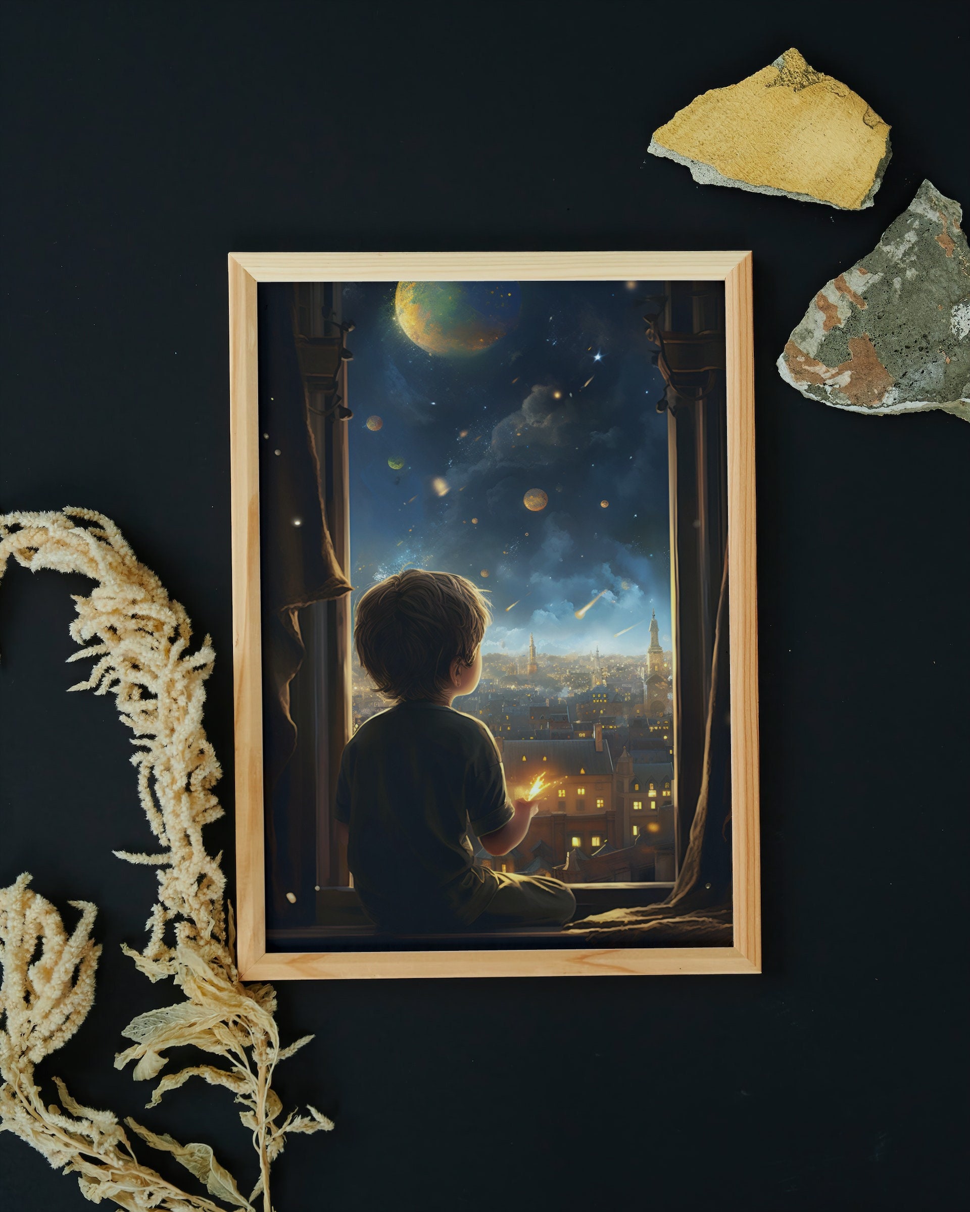 A Boy in the Window, Digital Art, Digital Download - Etsy