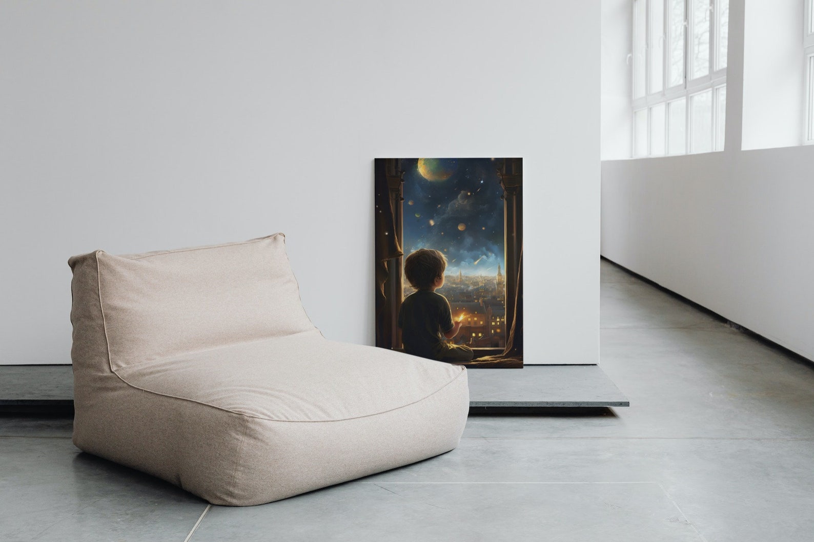 A Boy in the Window, Digital Art, Digital Download - Etsy