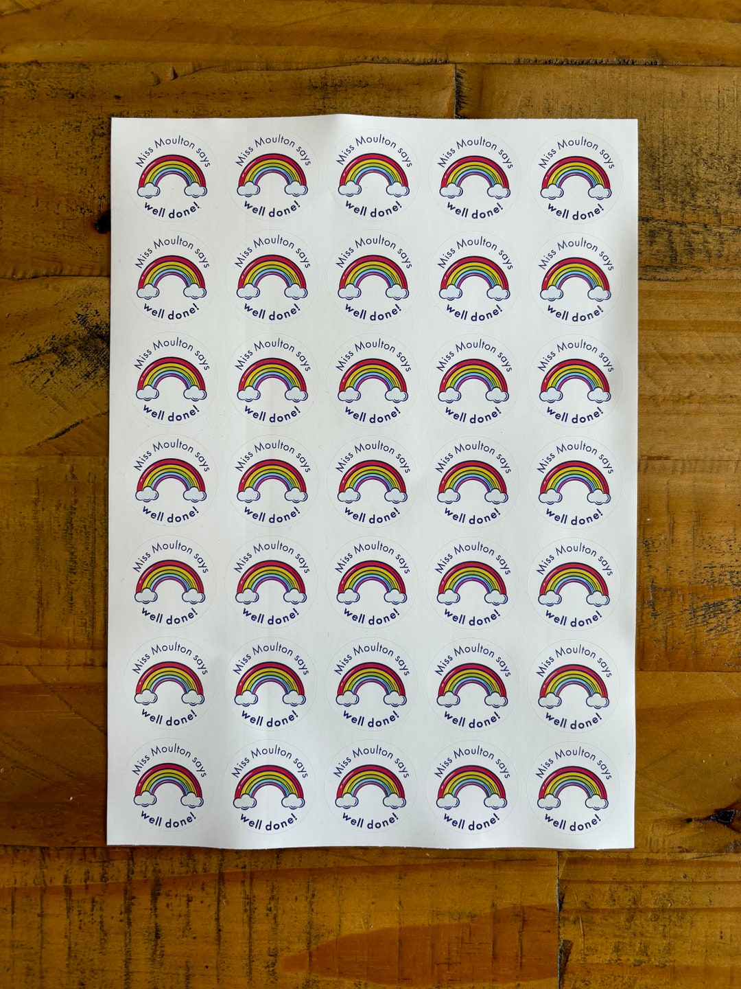 Personalised Well Done Teacher Stickers Custom Made Stickers ...