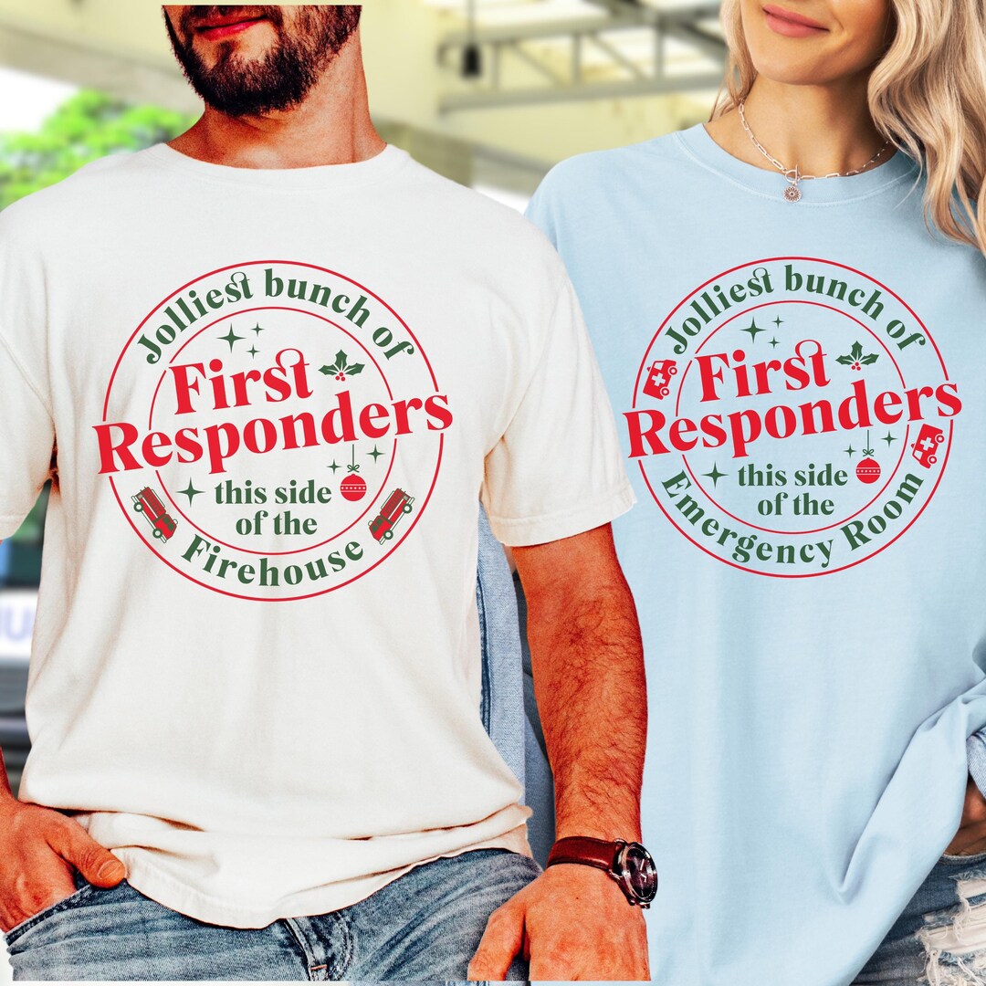 First Responder Shirt Christmas Holiday EMT Shirt Firefighter Shirt ...