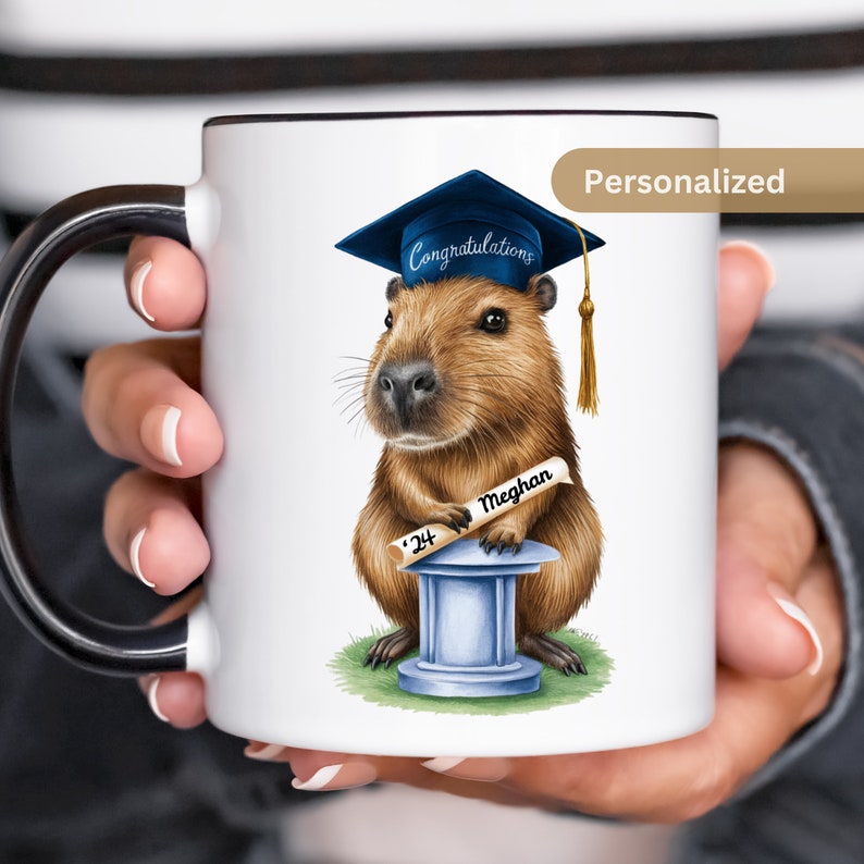 Personalized Capybara Graduation Gift Funny Custom Graduation Mug ...