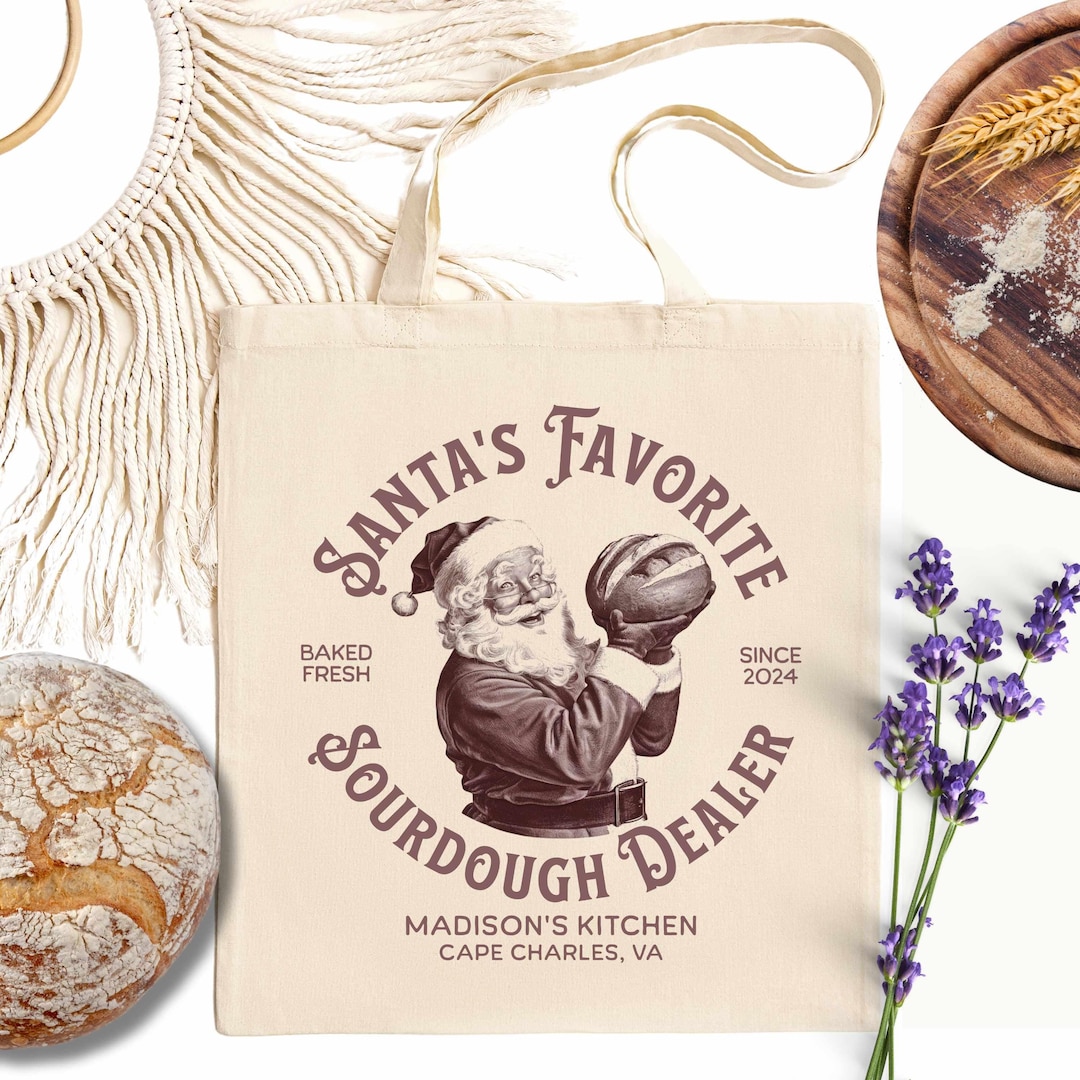 Custom Sourdough Bread Tote Bag Sourdough Gifts Baking Tote ...