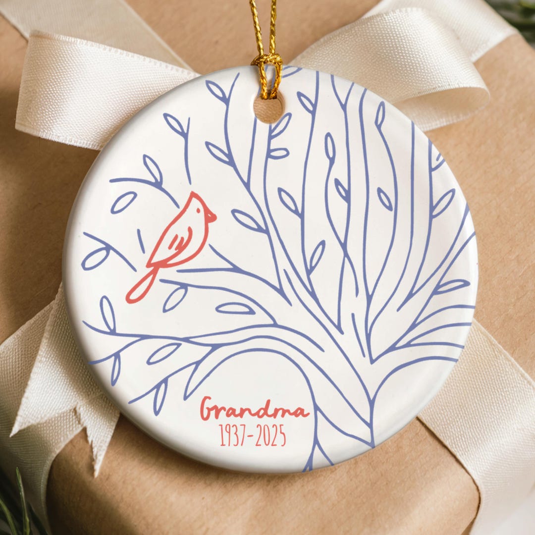 Custom Cardinal Ornament Loss Grief Memorial Bird Death Keepsake ...