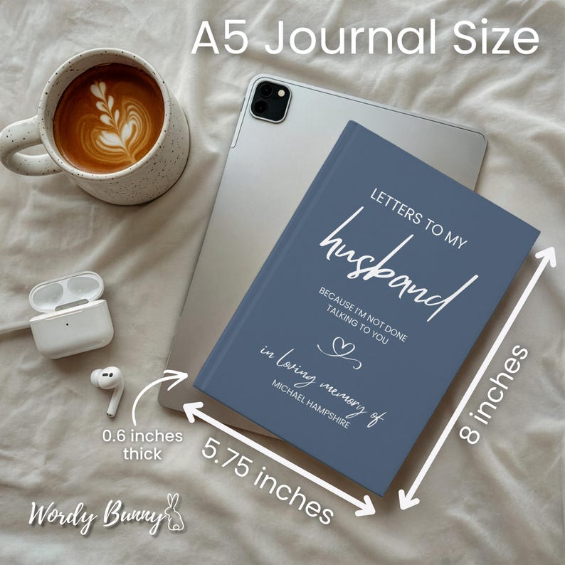 Letters to My Husband Grief Journal, Personalized Loss of Spouse Gift ...