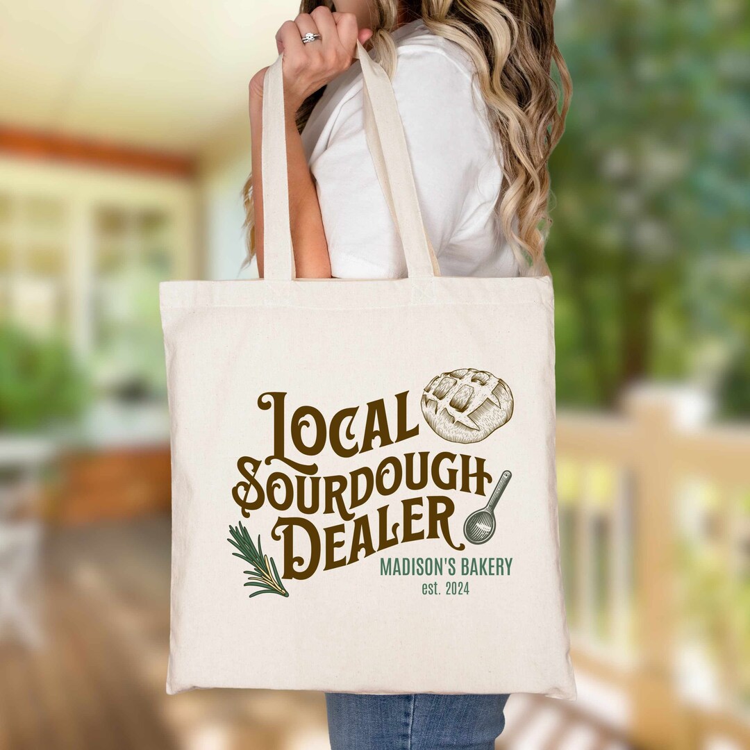 Custom Sourdough Bread Tote Bag Sourdough Gifts Baking Tote ...