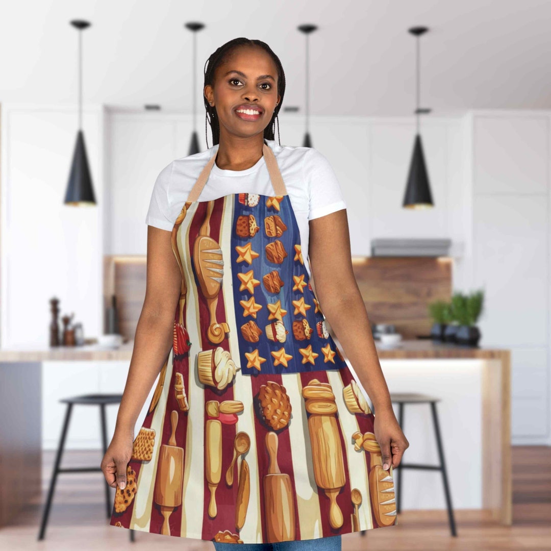 Cute Apron, Baking Apron, American Flag Baker Gift, 4th of July ...