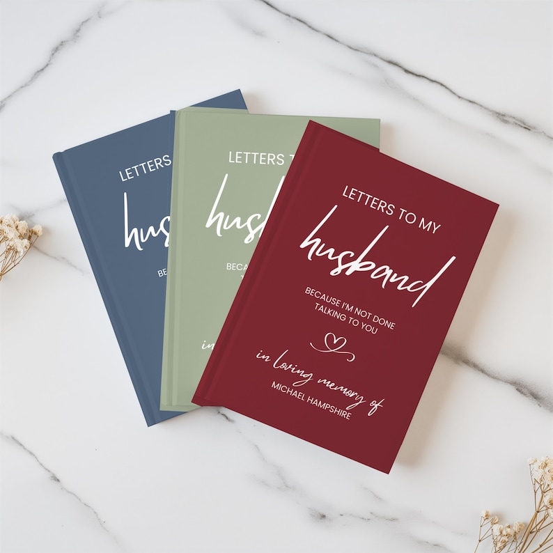Letters to My Husband Grief Journal, Personalized Loss of Spouse Gift ...