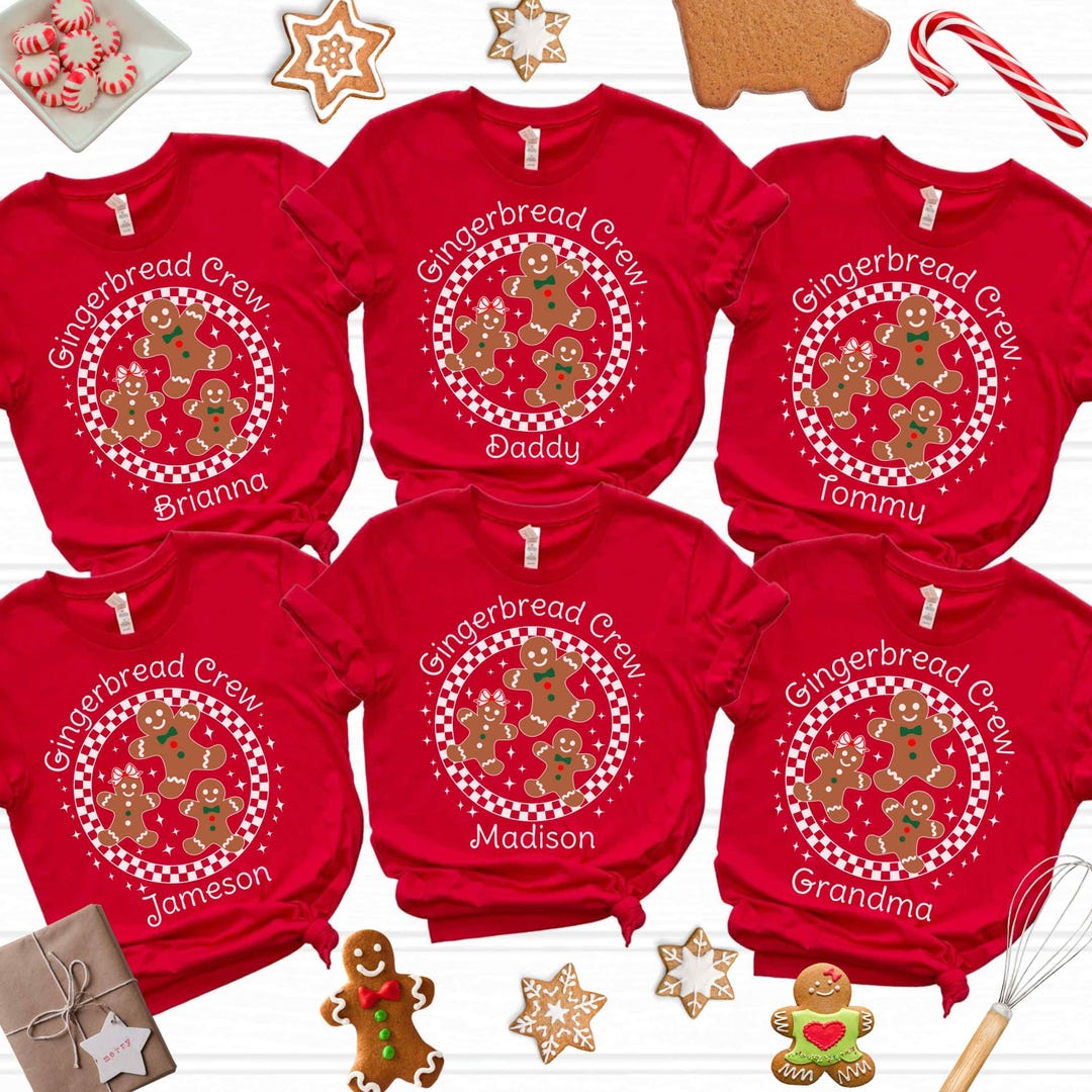 Custom Gingerbread Crew Shirts Gingerbread House Shirts Christmas ...