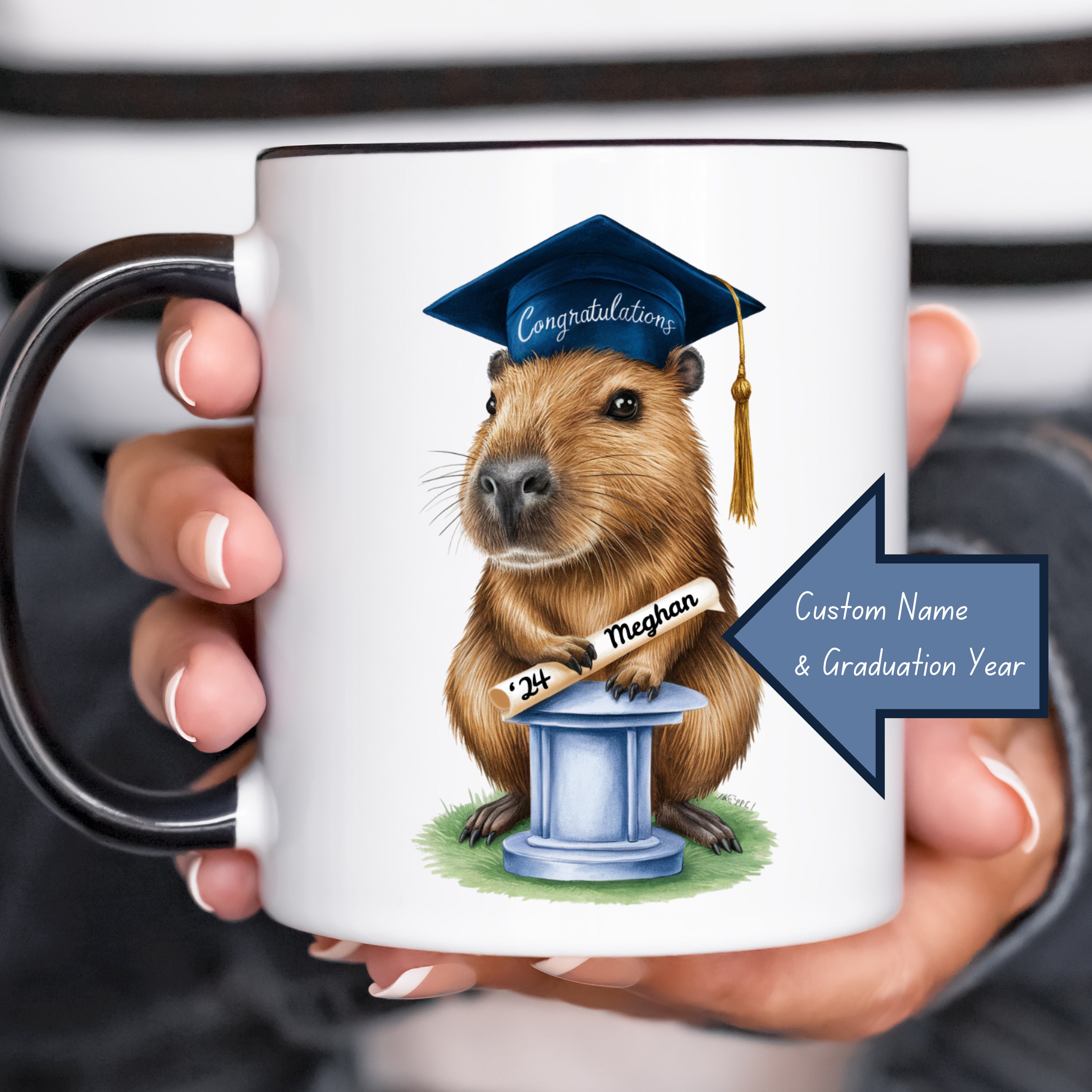 Personalized Capybara Graduation Gift Funny Custom Graduation Mug ...