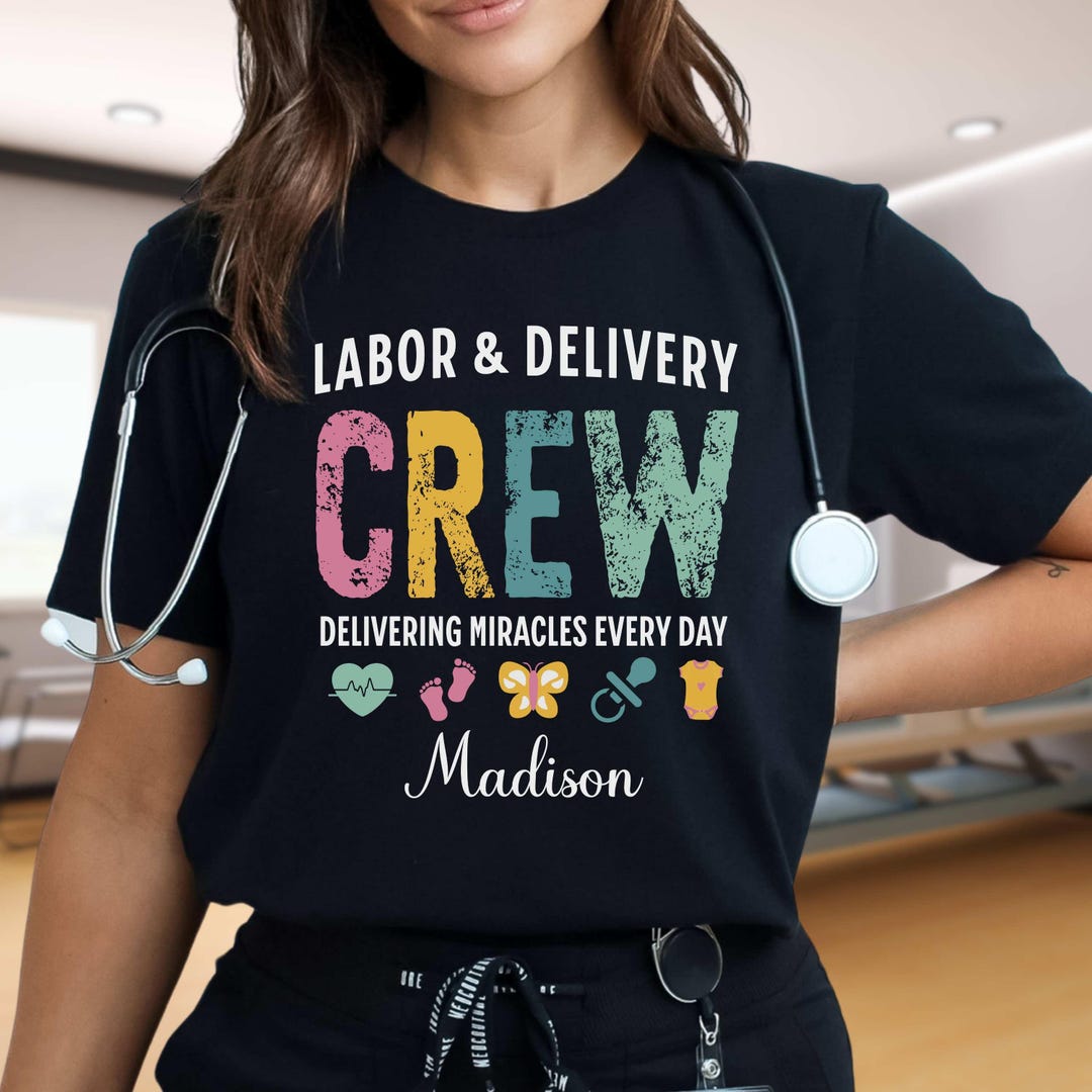 Custom Labor and Delivery Nurse Shirt Ob Nurse Shirt Personalized RN ...