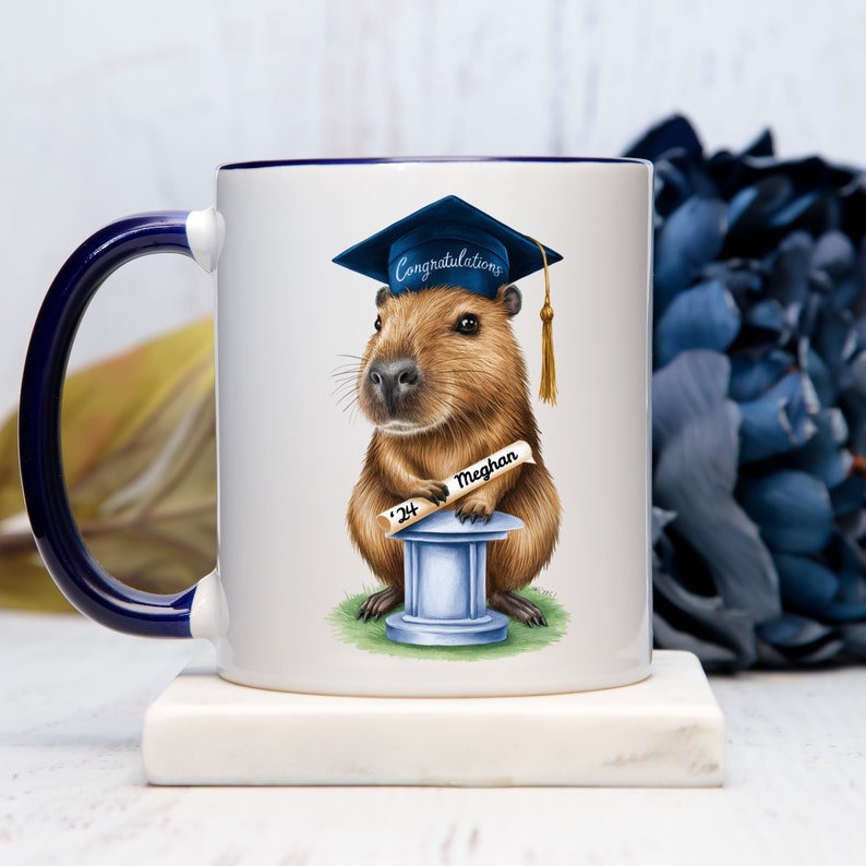 Personalized Capybara Graduation Gift Funny Custom Graduation Mug ...