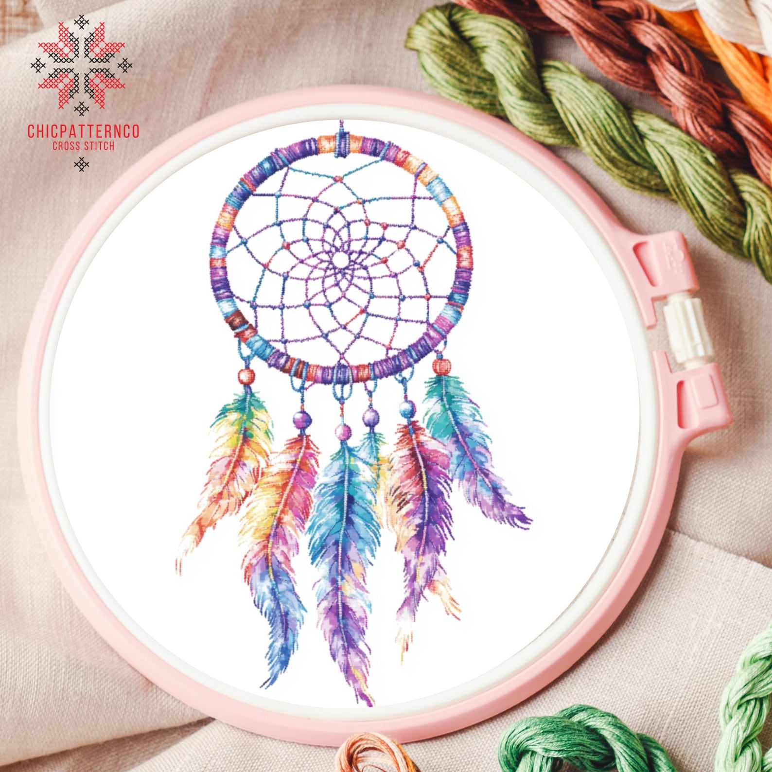 Dream Catcher Cross Stitch Pattern, Landscape Cross Stitch Designs ...
